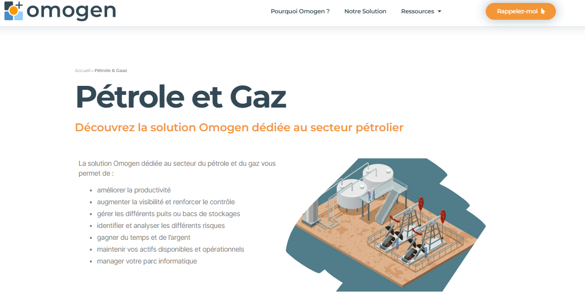 Cas d’usage – Pétrole & Gaz | GMAO Omogen